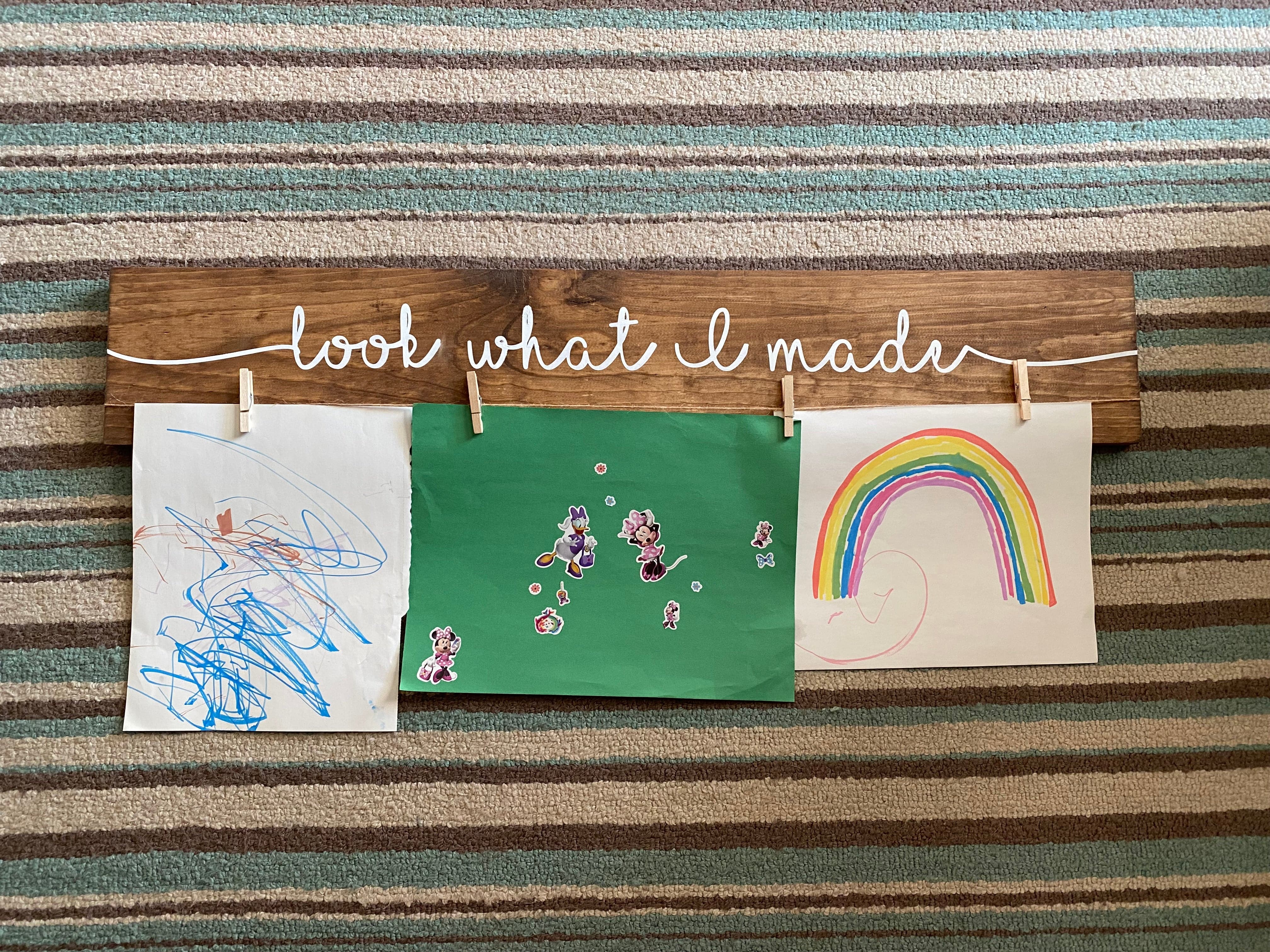 Look What I Made Wooden Sign. Sign for Displaying Children’s Art Work ...