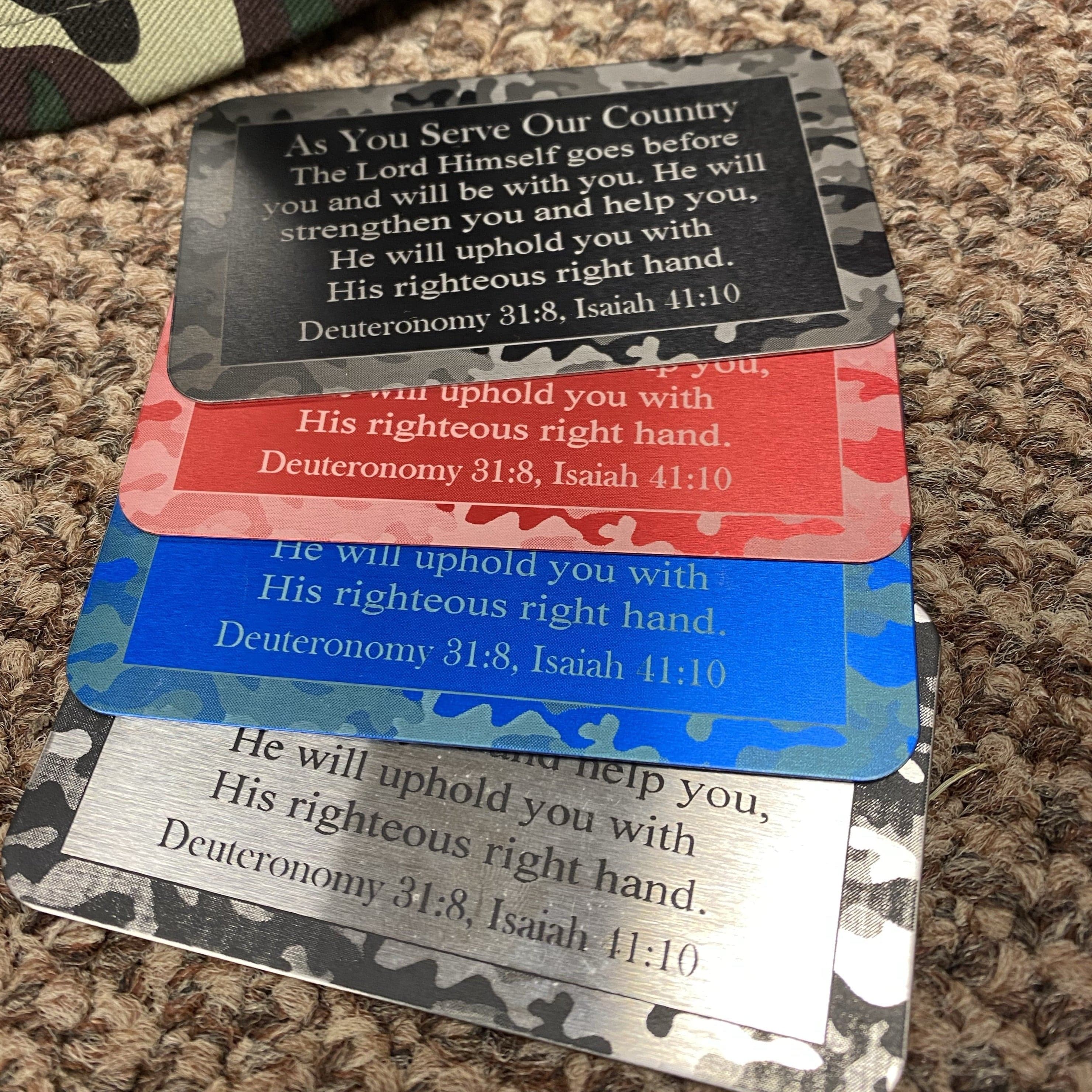 Military Gift. Military Deployment Wallet Card. Aluminum As You Serve ...