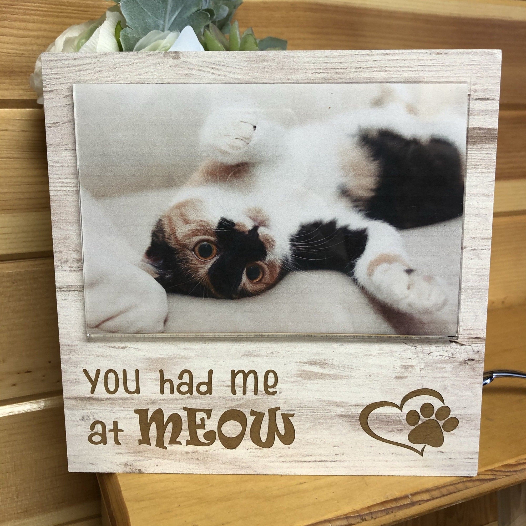 Personalized Pet Photo Frame. Weathered Pet Frame. – C & A Engraving ...